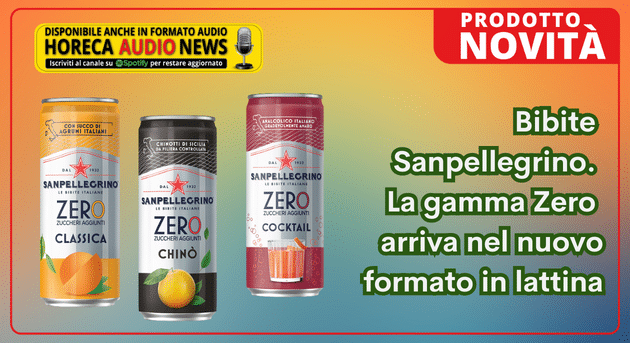 Bibite Sanpellegrino. La gamma Zero arriva nel nuovo formato in lattina